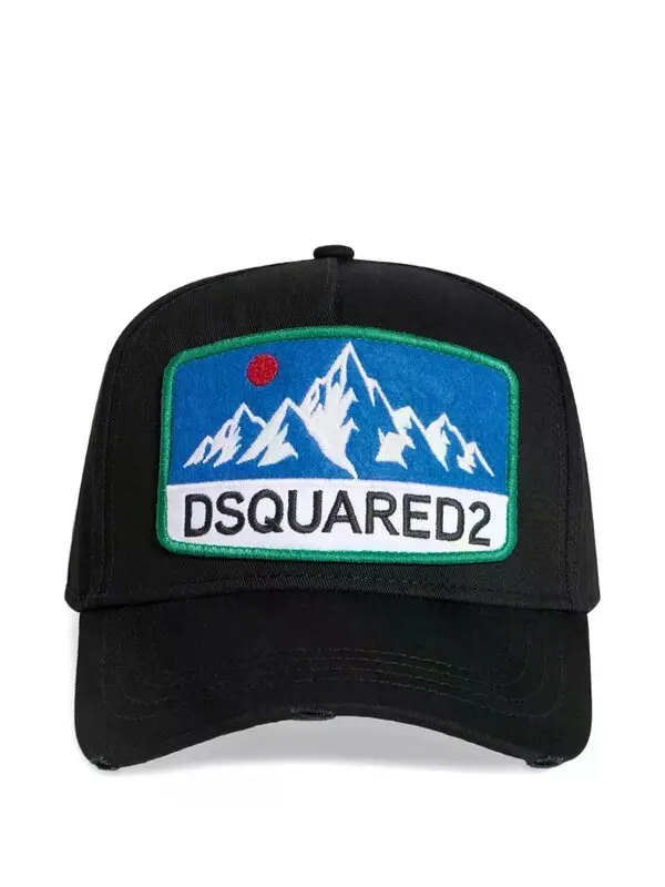 Dsquared2 Baseball Cap With Logo Patch - Black