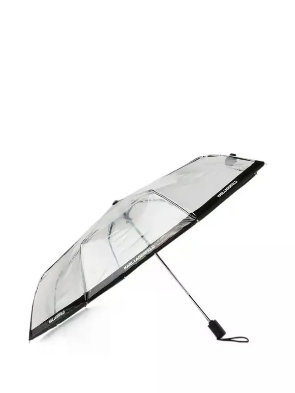 Karl Lagerfeld Small Logo Transparent Umbrella - White