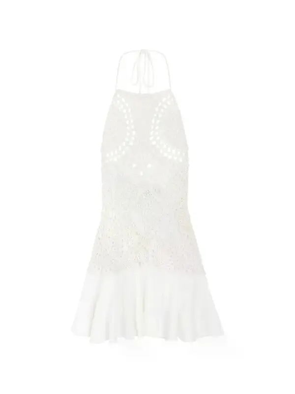 Jacquemus Napperon Crochet Mini Dress - White