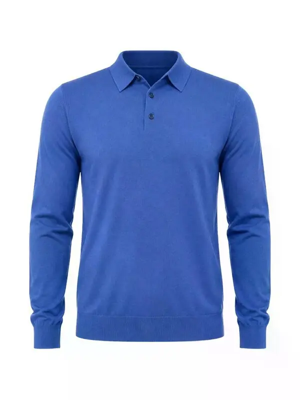 PAOLO PECORA Long-sleeve Polo Shirt - Blue