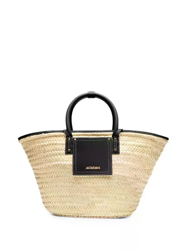 Jacquemus The Soli Beach Basket Raffia Bag