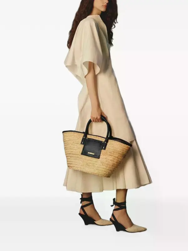 Jacquemus The Soli Beach Basket Raffia Bag