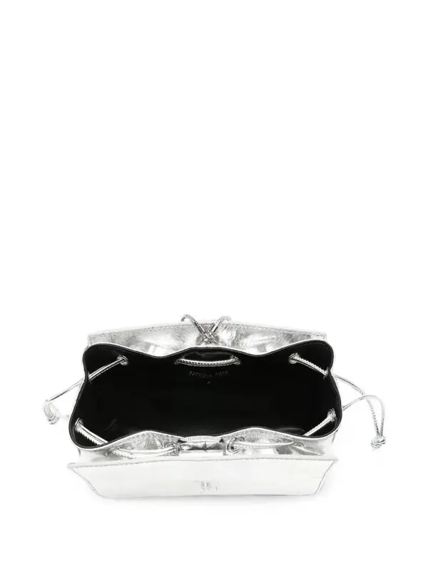 Patrizia Pepe Laminated Leather Clutch Bag