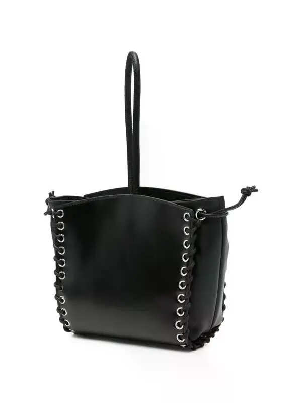 Patrizia Pepe Lace-up Leather Bucket Bag