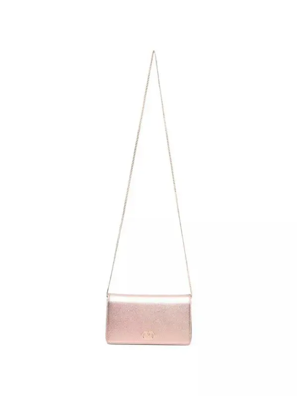 Valentino Garavani Vlogo Signature Grained Clutch Bag - Gold