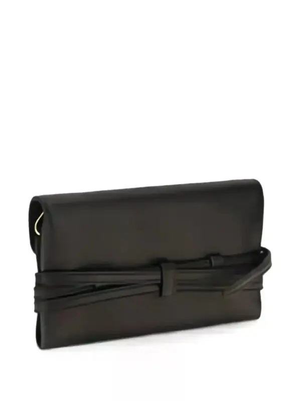 Moschino Mini Buckle-detail Leather Shoulder Bag - Black