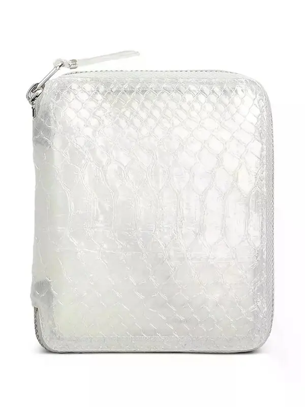 Comme Des Garçons Snakeskin-effect Wallet - White