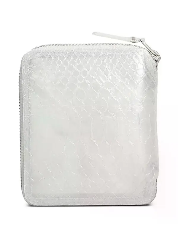 Comme Des Garçons Snakeskin-effect Wallet - White