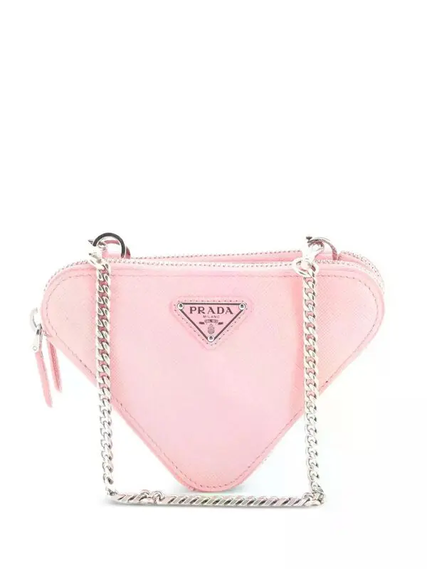Prada Saffiano Leather Mini Crossbody Bag - Pink
