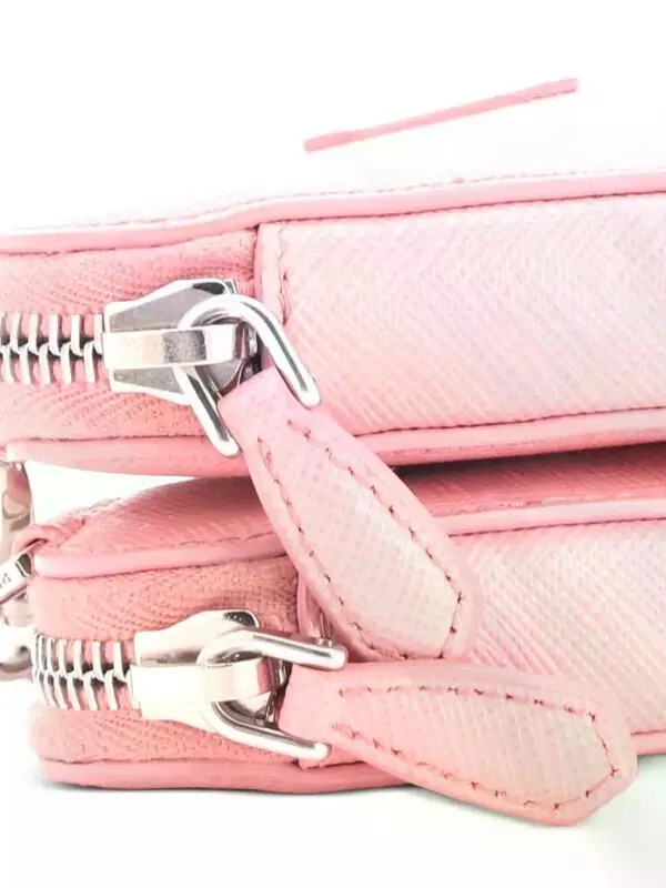 Prada Saffiano Leather Mini Crossbody Bag - Pink