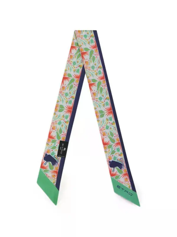 Etro X Tabby Booth Paisley-print Silk Scarf - White