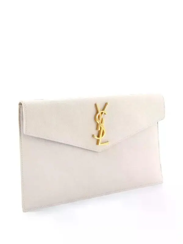 Saint Laurent Uptown Pouch Leather Clutch Bag