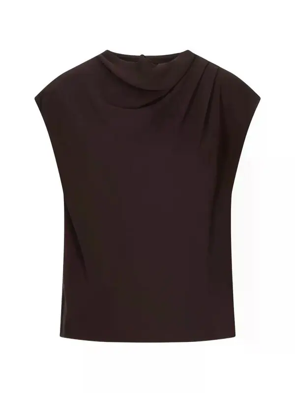Agnona Draped Sleeveless Blouse
