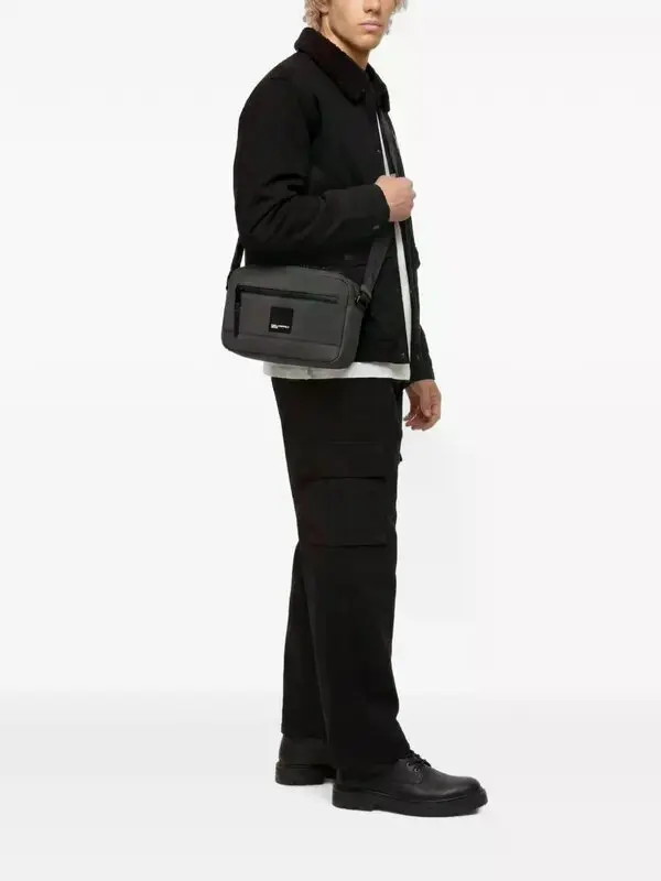 Karl Lagerfeld Coated Faux-leather Cross Body Bag - Grey