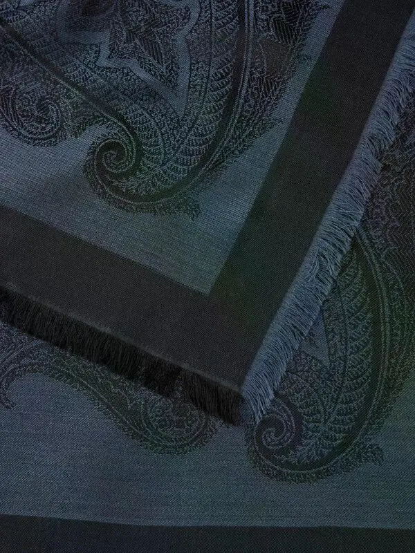 Etro Paisley-jacquard Frayed Scarf