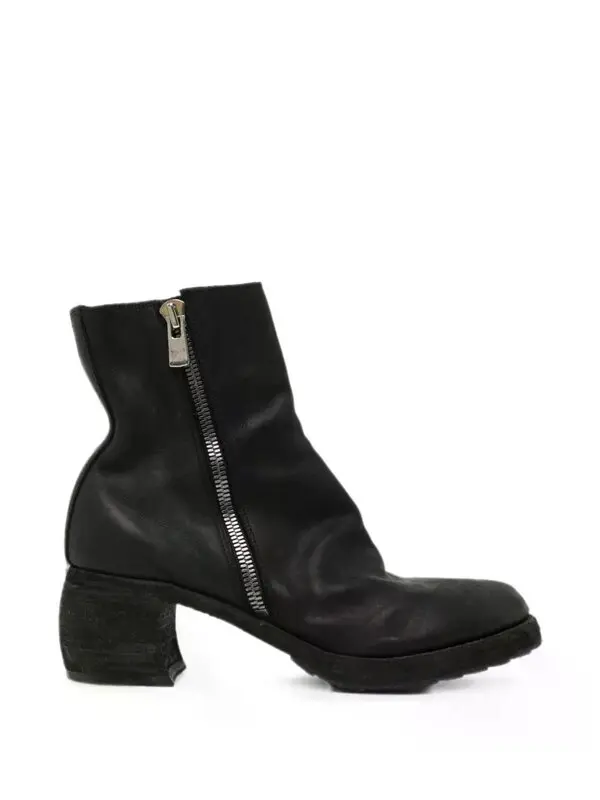 Yohji Yamamoto X Guidi Edition Oblique Side-zip Boots - Black