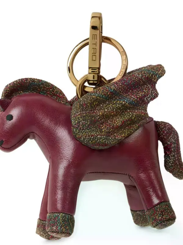 Etro Pegaso Leather Bag Charm