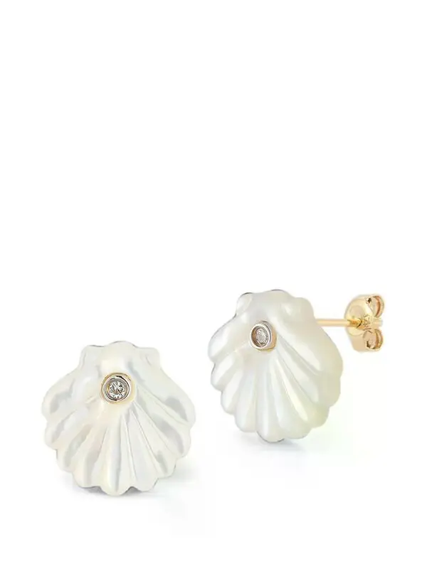 Mateo Venus Shell Diamonds Earrings
