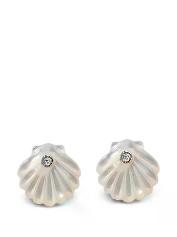 Mateo Venus Shell Diamonds Earrings