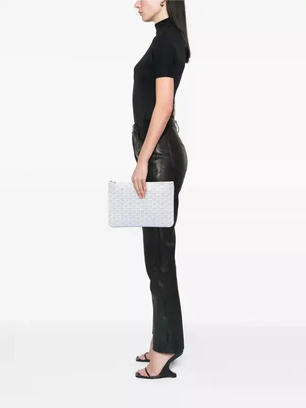 Goyard Goyardine Senat Mm Clutch Bag - White