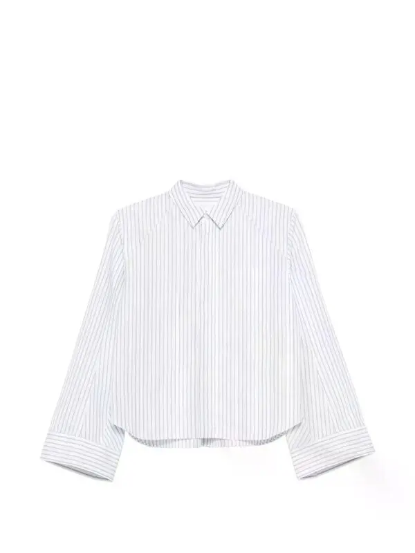 Sacai Vertical-stripe Long-sleeve Shirt - White