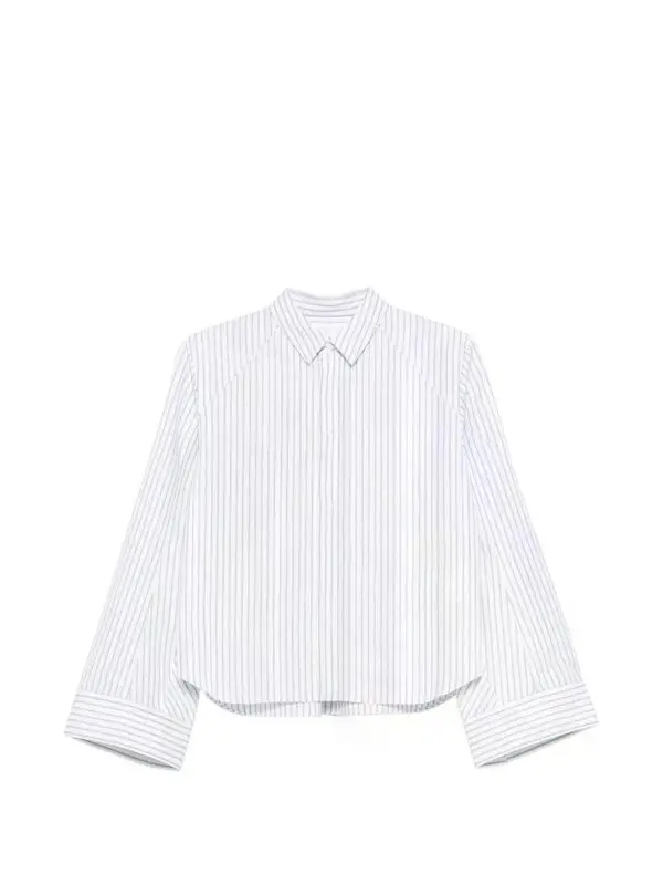 Sacai Vertical Stripe Long Sleeve Shirt - White