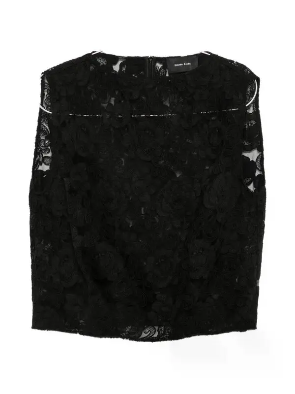 Simone Rocha Heavy-lace Sleeveless Top