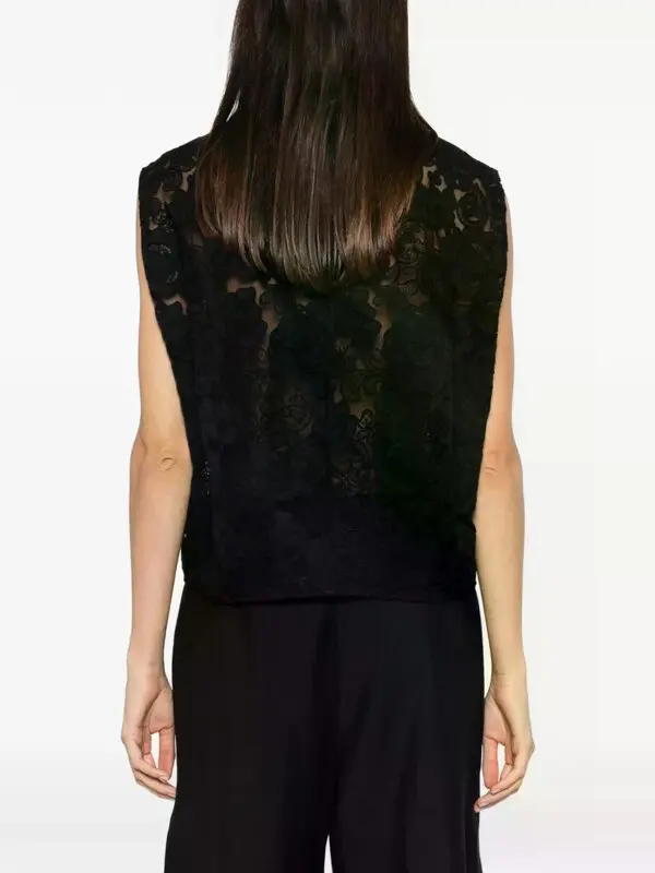 Simone Rocha Sleeveless Floral Lace Top