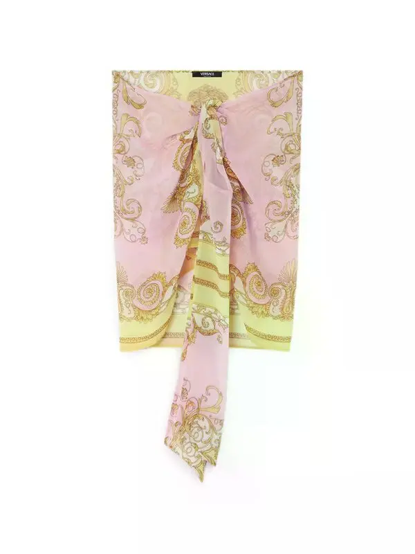 Versace Barocco-print Pareo - Yellow