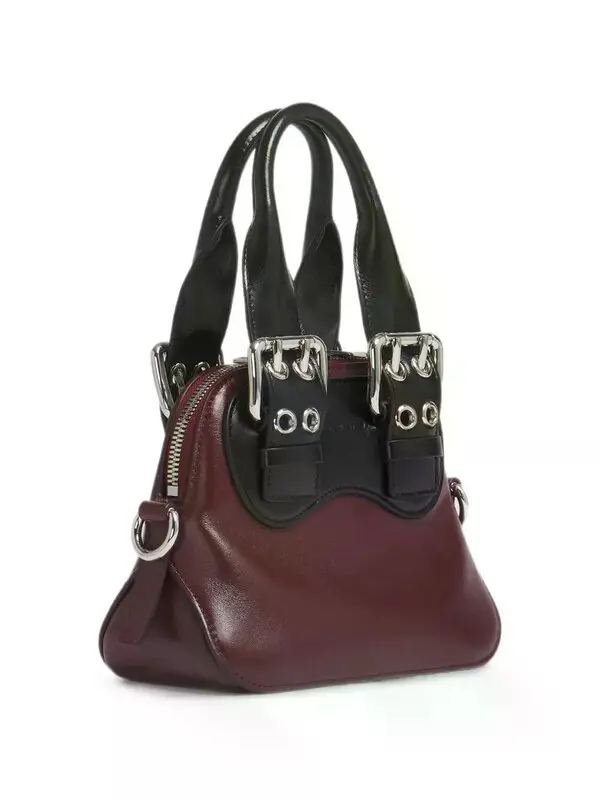 Marni Two-tone Leather Mini Belt Bag With Buckle Detail