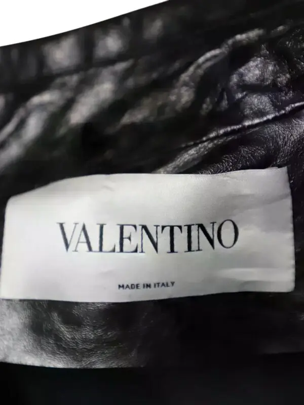 MARIO VALENTINO VINTAGE Double-breasted Leather Trench Coat