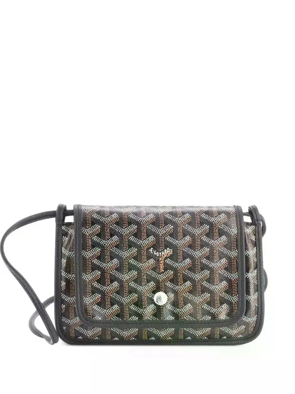 Goyard Plumet Clutch Wallet Coated Canvas Crossbody Bag - Black
