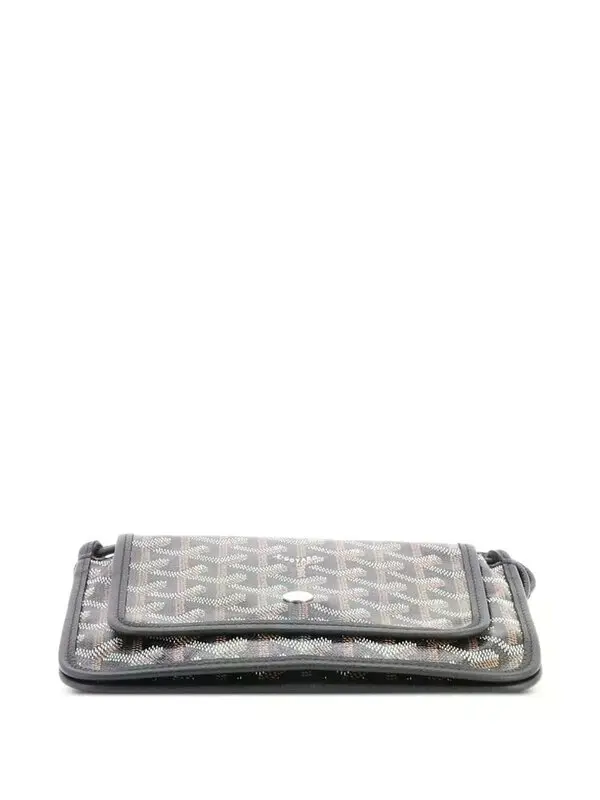 Goyard Plumet Clutch Wallet Coated Canvas Crossbody Bag - Black