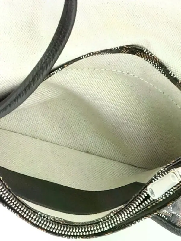 Goyard Plumet Clutch Wallet Coated Canvas Crossbody Bag - Black