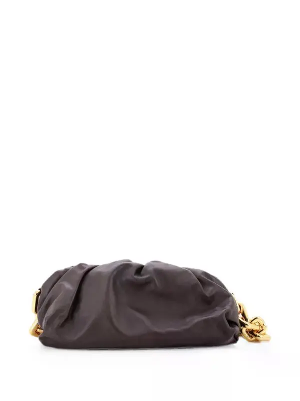 Bottega Veneta The Chain Pouch Leather Teen Shoulder Bag - Brown