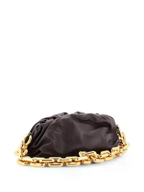 Bottega Veneta The Chain Pouch Leather Teen Shoulder Bag - Brown