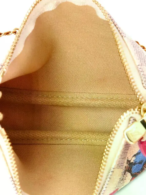 LOUIS VUITTON Pochette Accessoires Limited Edition Damier Mini Clutch Bag - White
