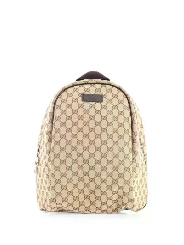 Gucci Zip Around Travel Gg Canvas Backpack