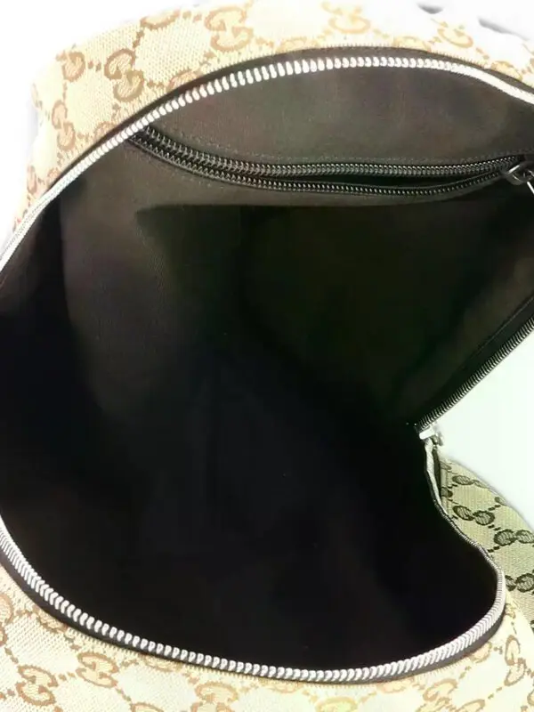 Gucci Zip Around Travel Gg Canvas Backpack