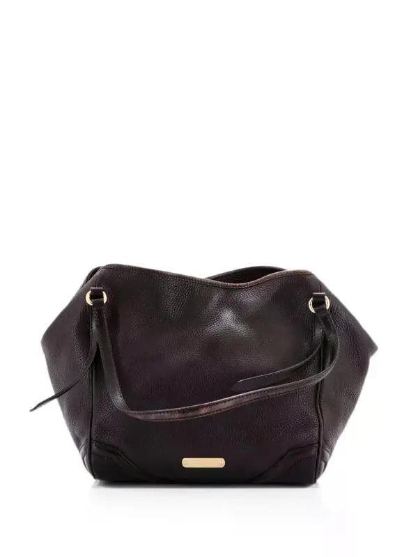 Burberry Canterbury Tote Grainy Leather Shoulder Bag - Brown