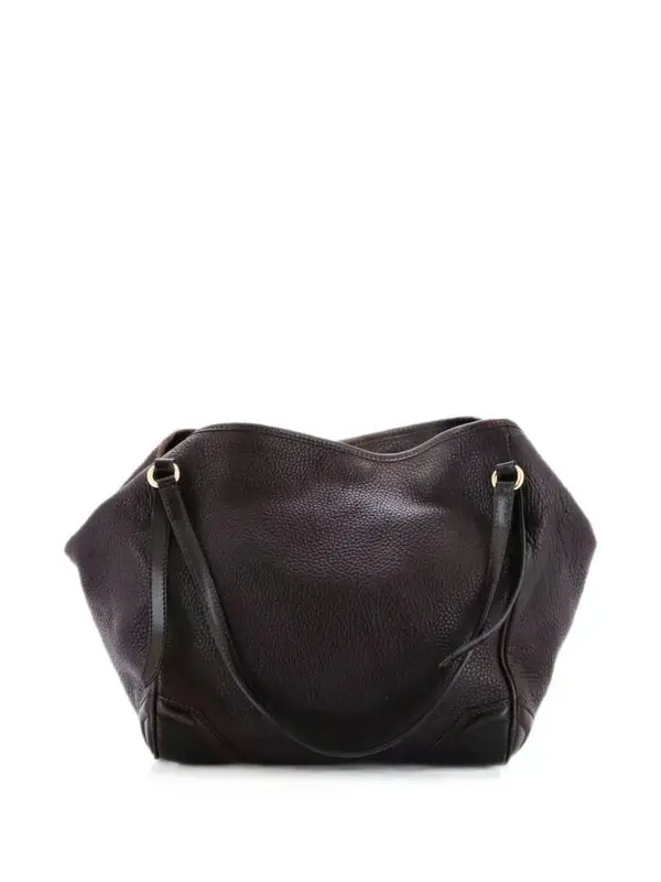 Burberry Canterbury Tote Grainy Leather Shoulder Bag - Brown