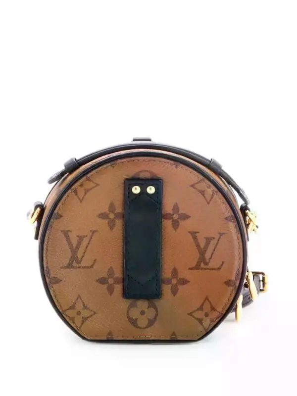 LOUIS VUITTON Petite Boite Chapeau Bag Reverse Monogram Canvas Shoulder Bag - Brown