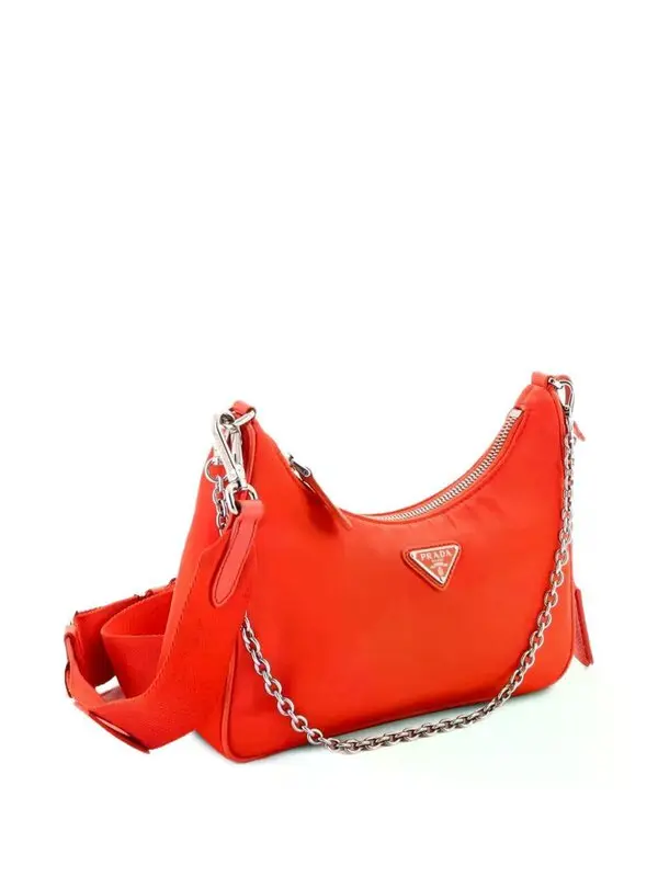 Prada Tessuto Convertible Crossbody Bag - Orange