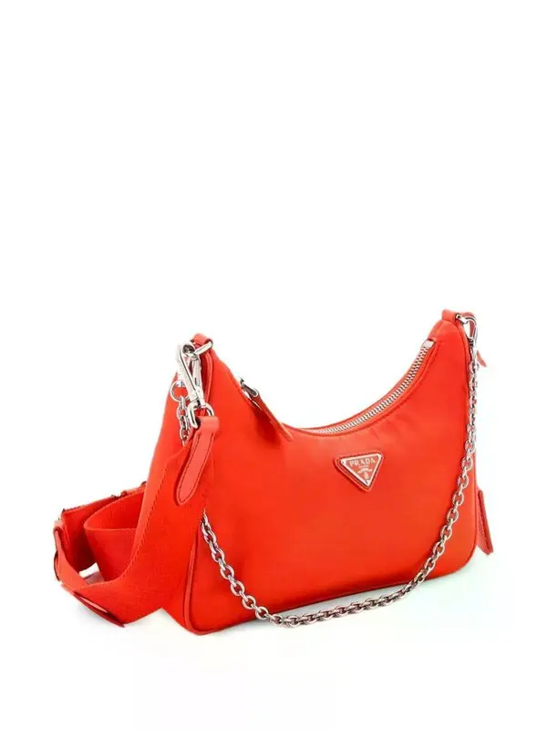Prada Tessuto Convertible Crossbody Bag - Orange