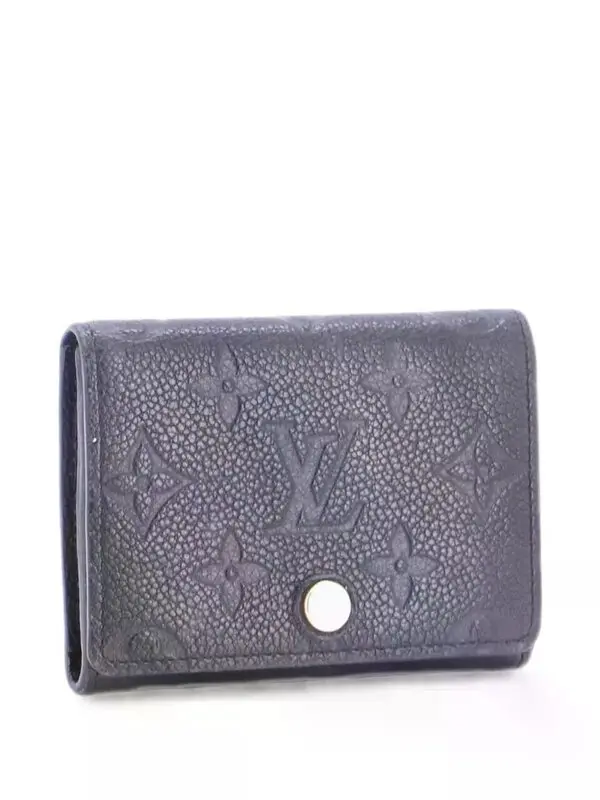 LOUIS VUITTON Multicartes Monogram Empreinte Leather Card Holder - Black