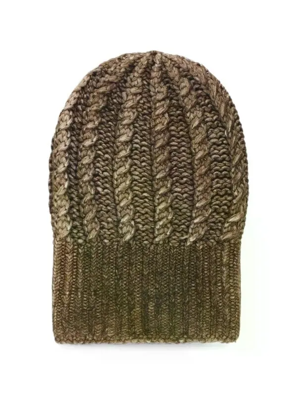 Avant Toi Cable-knit Beanie Hat - Brown
