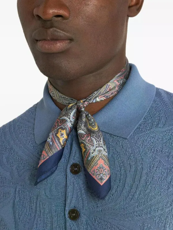 Etro Geometric Paisley-print Pocket Square