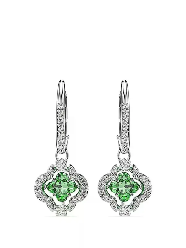 SWAROVSKI Una Angelic Clover-charm Drop Earrings - Silver
