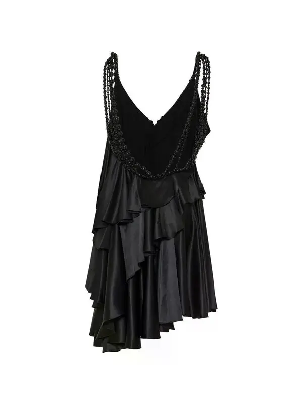 Balmain Beaded Ruffled Dress