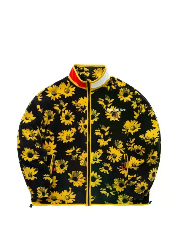 AWAKE NY X Tommy Hilfiger Sunflower-print Fleece Jacket - Black